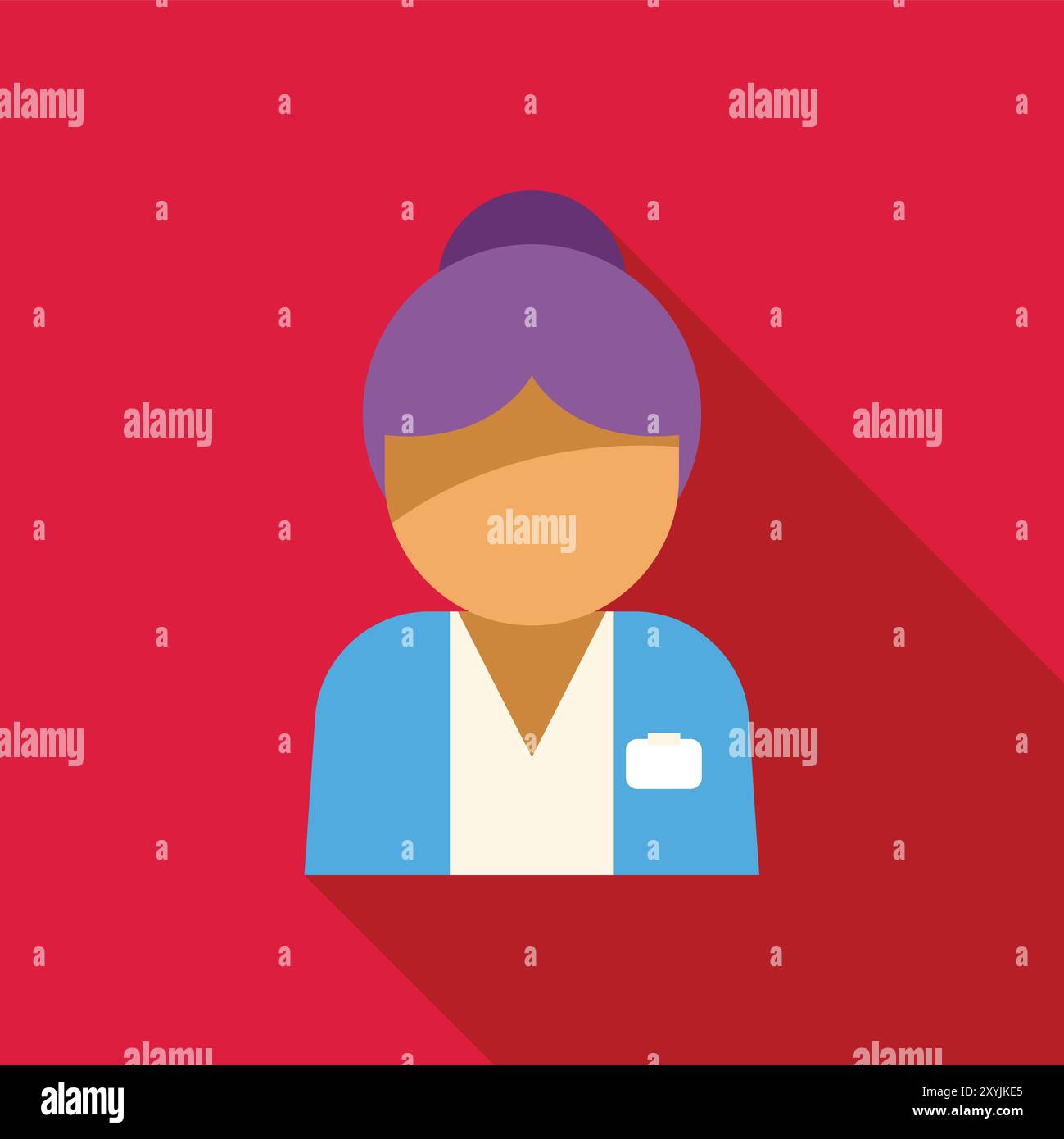 Simple colorful vector illustration of a female medical professional ...