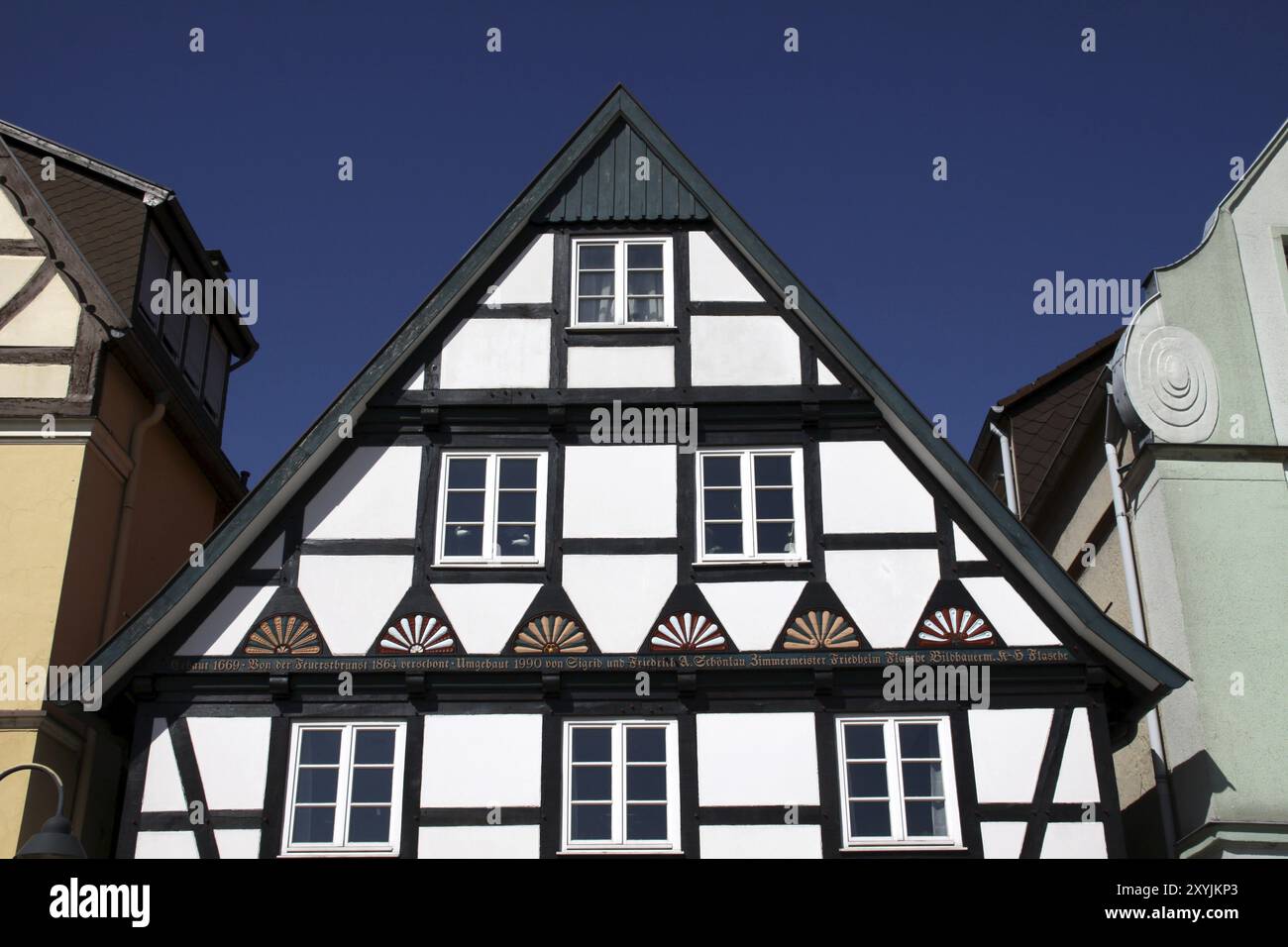 Old house gable in Horn Stock Photo - Alamy