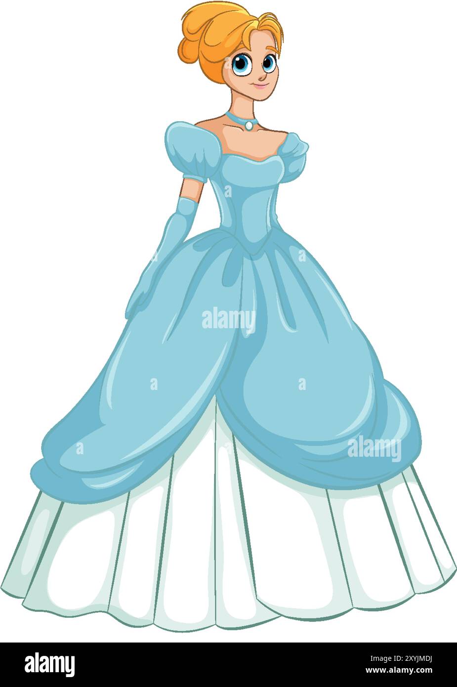 A princess wearing a beautiful blue gown Stock Vector Image & Art - Alamy