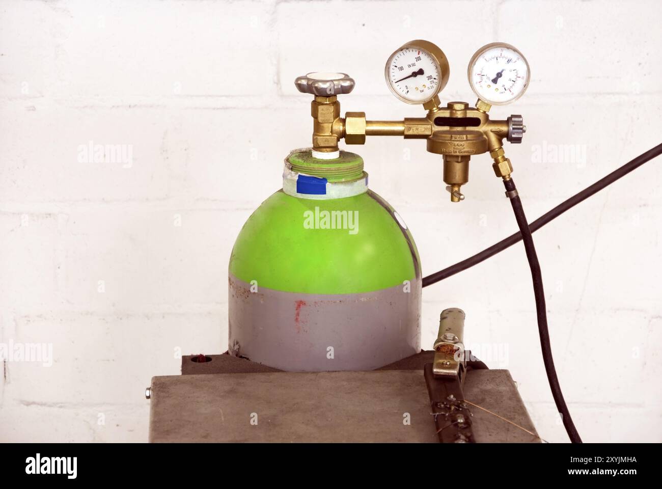 Welding gas bottle in factory Stock Photo - Alamy