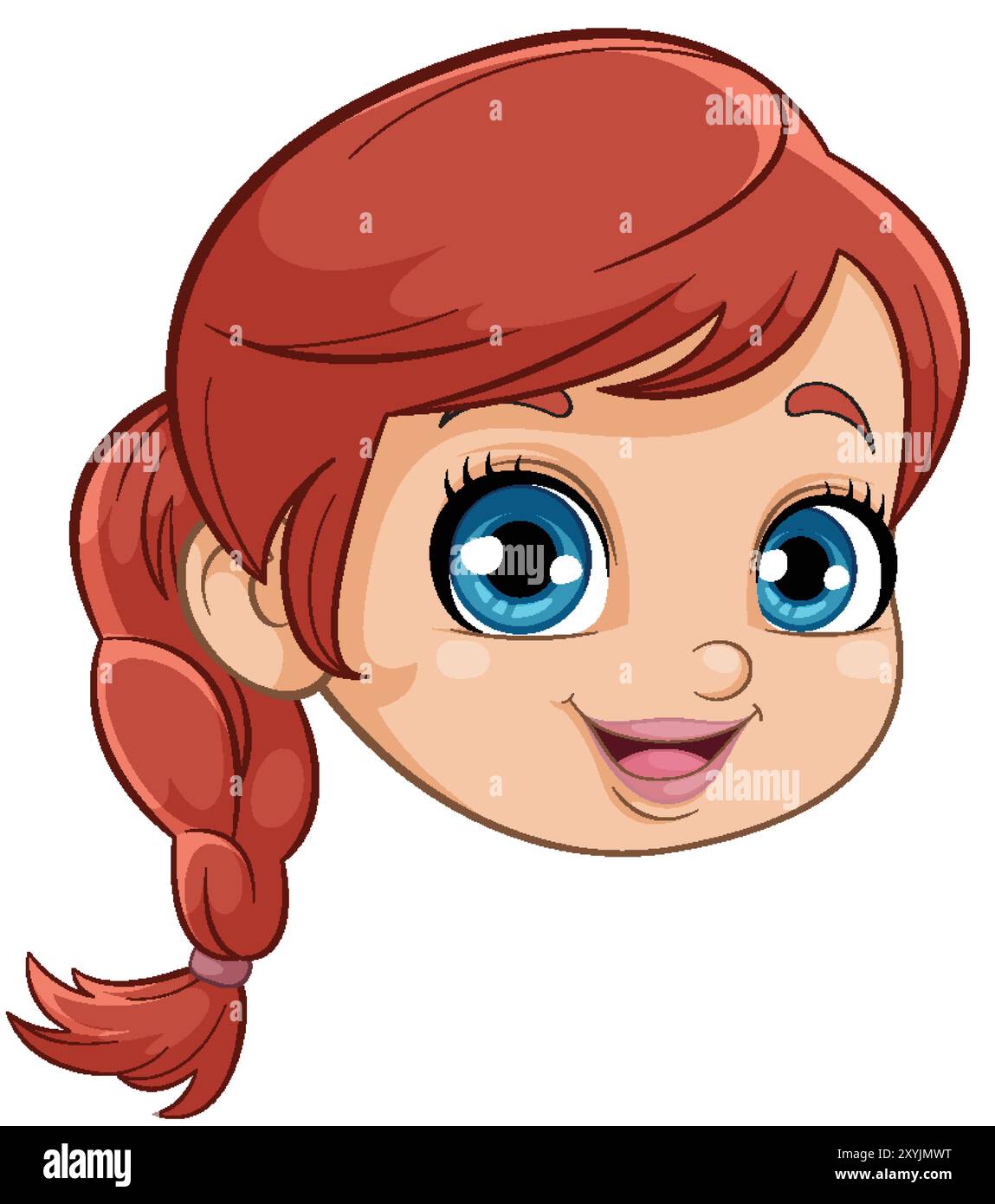 Hair braids illustration Cut Out Stock Images & Pictures - Alamy