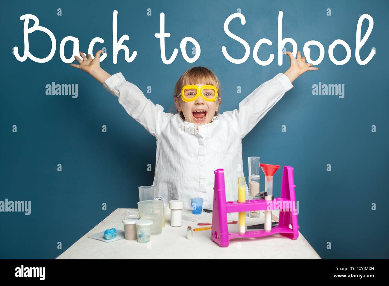 Back to school and happy education time concept Stock Photo - Alamy