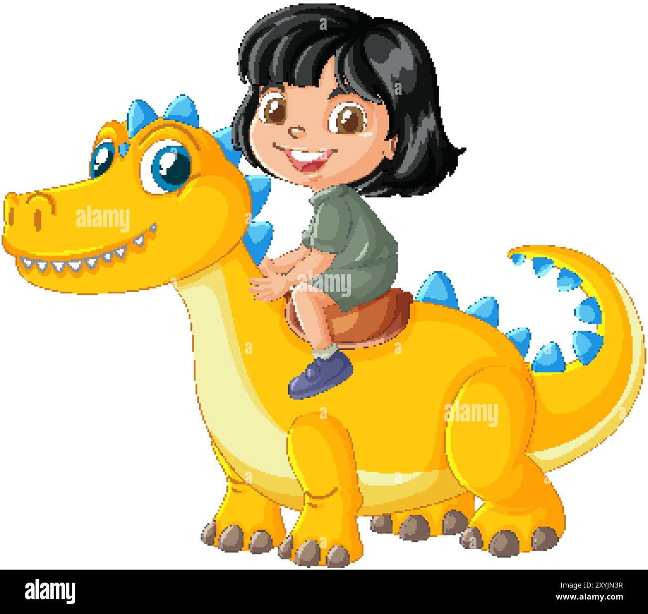 Dinosaur teamwork vector vectors hi-res stock photography and images ...