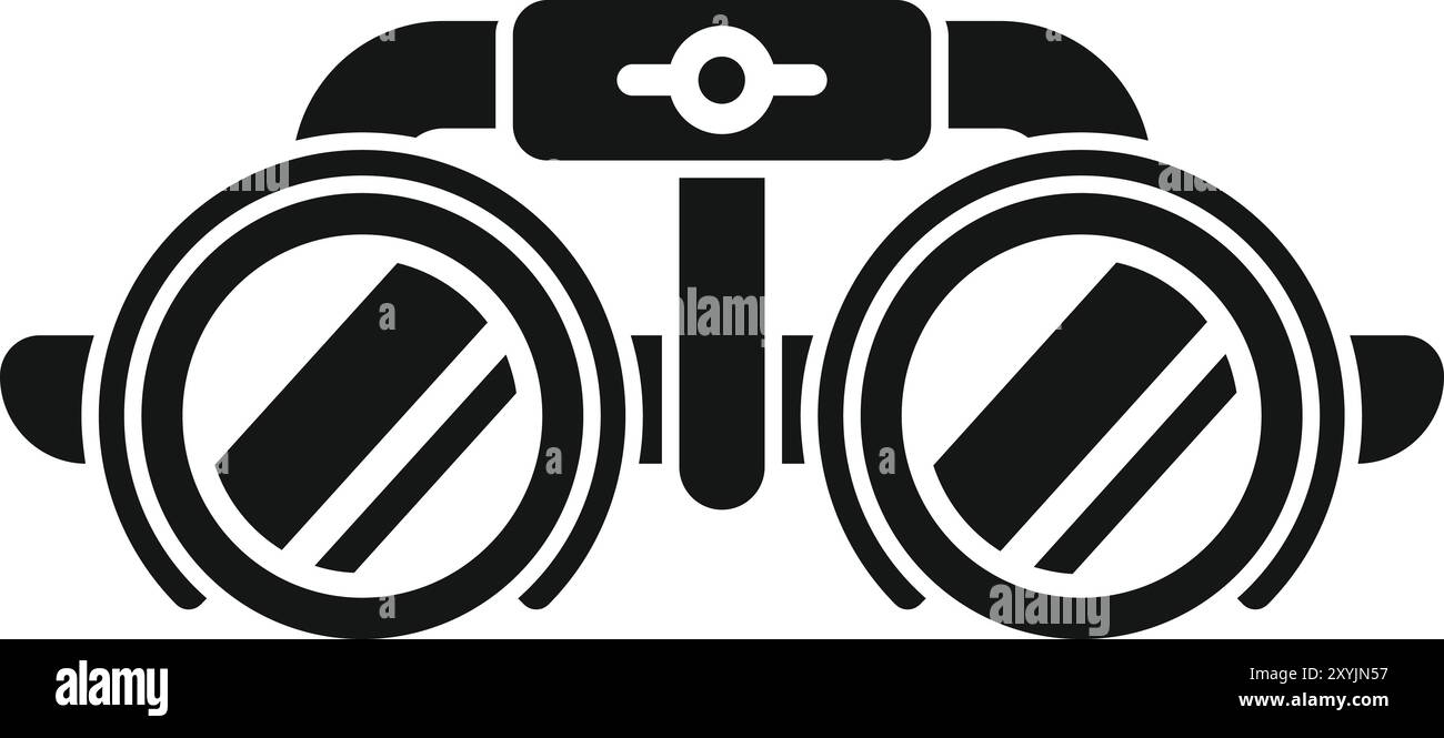 Trial frame optometrist tool icon, simple style, isolated on white ...