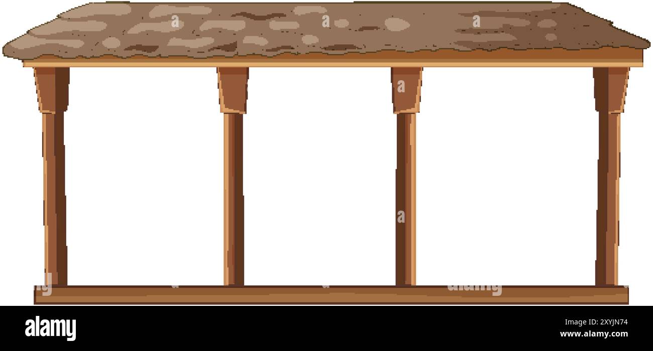 Illustration of a wooden house frame Stock Vector Image & Art - Alamy