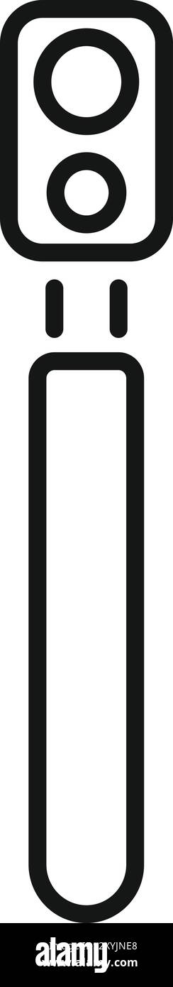 Simple outline vector of a pedestrian traffic light showing the walk ...