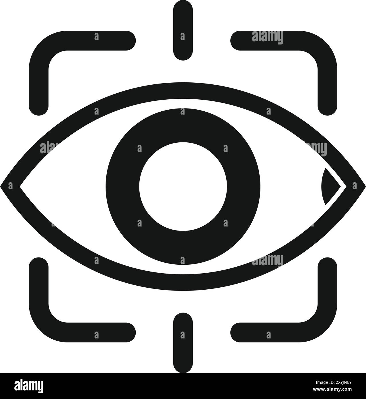 Eye tracking system is scanning human eye with digital lines ...