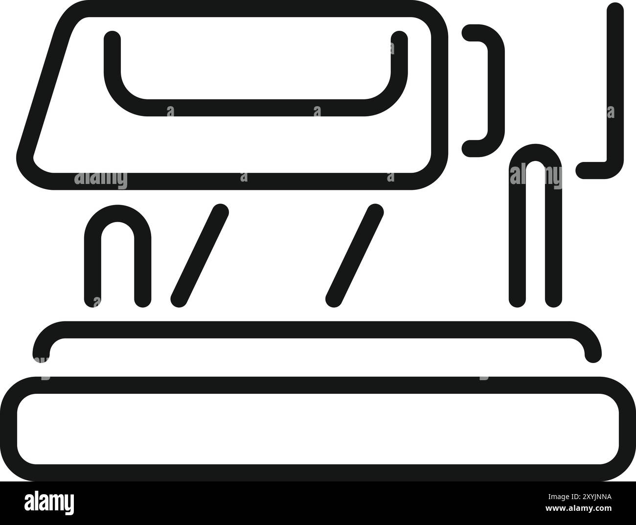 Solarium equipment tanning body in spa salon icon vector outline Stock ...