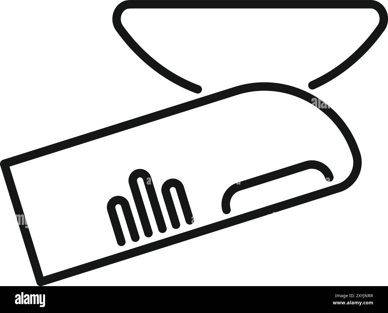 Line icon of a pulse oximeter, a device used to measure the oxygen ...