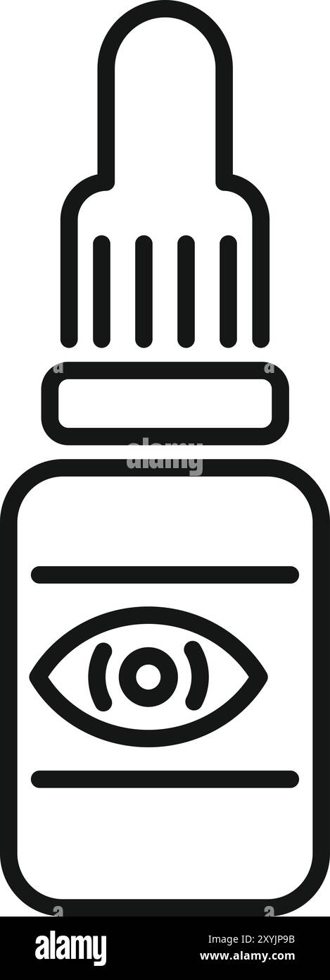 Simple vector icon of an eye drop bottle, perfect for illustrating ...