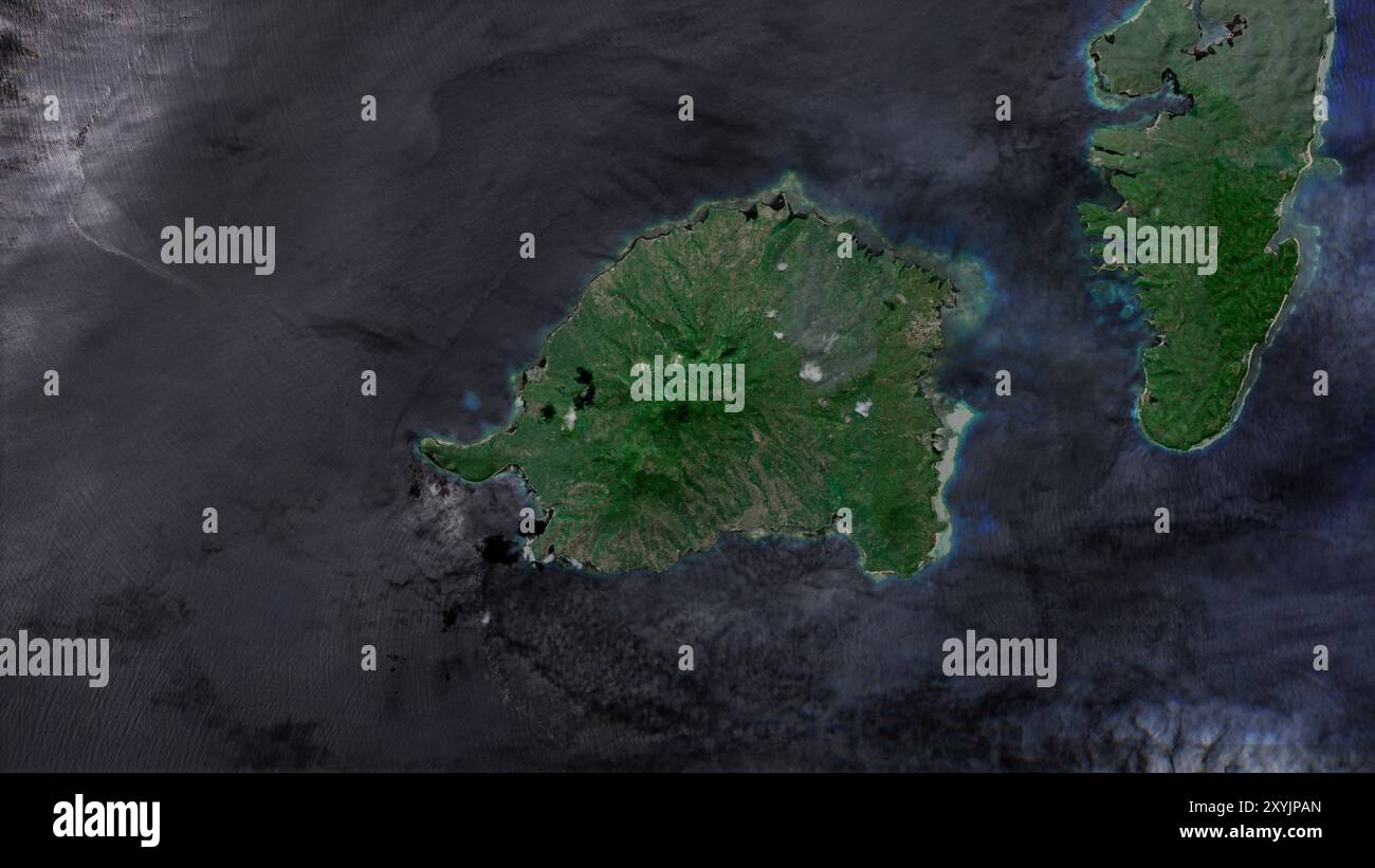 Balut Island in the Celebes Sea on a satellite image taken in April 6, 2020 Stock Photo - Alamy