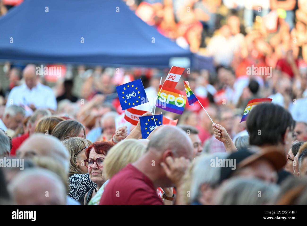 SPOE Wahlkampfauftakt zur Nationalratswahl 2024 in Linz 29.08.2024 ...