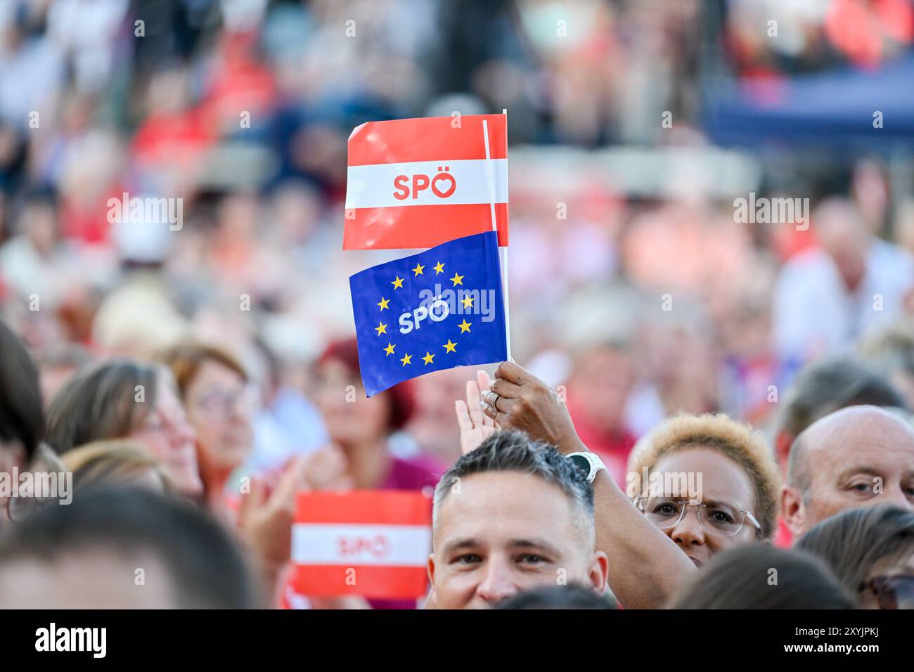 SPOE Wahlkampfauftakt zur Nationalratswahl 2024 in Linz 29.08.2024 ...