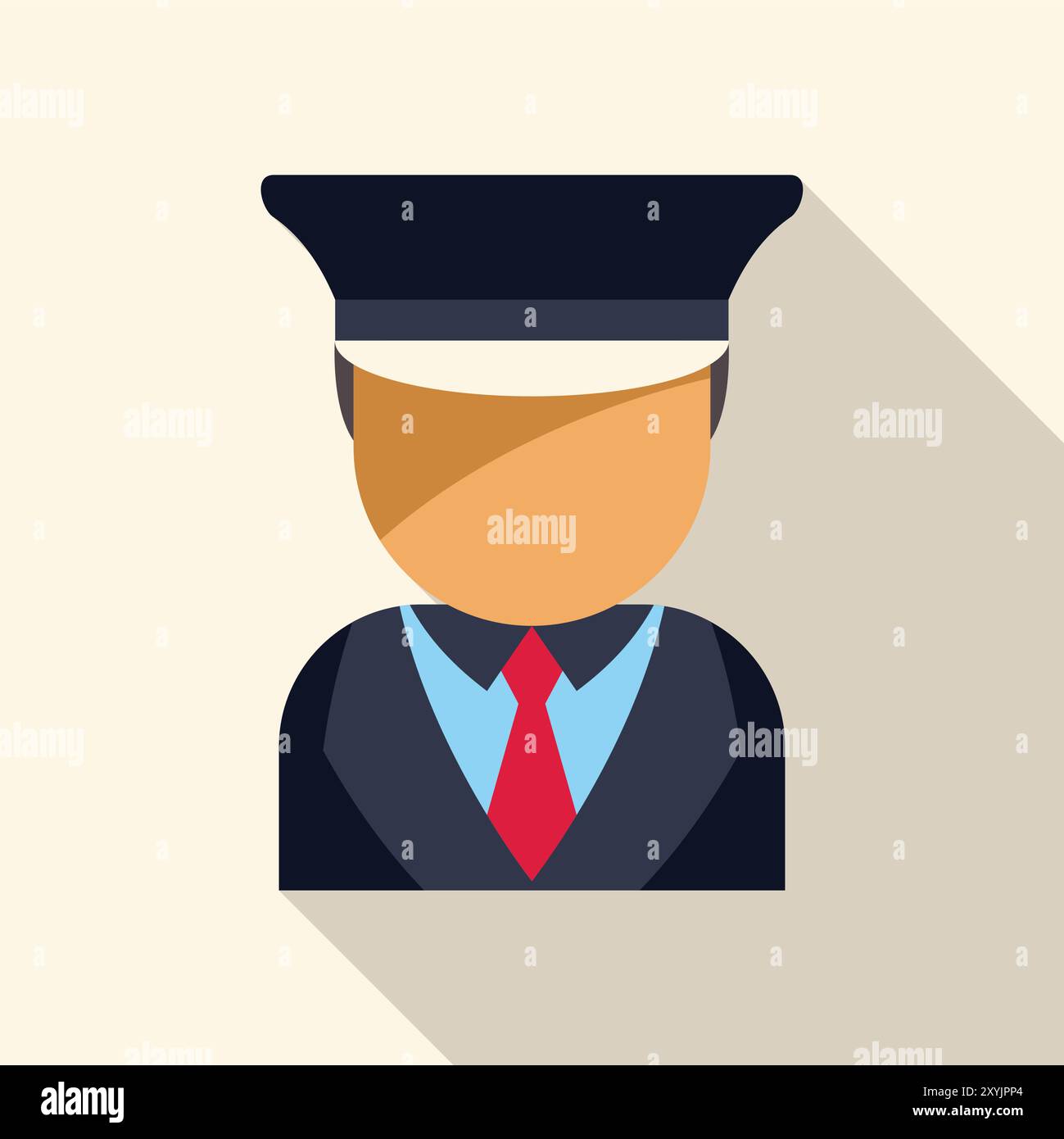 Simple and colorful driver character wearing uniform and cap, great for ...