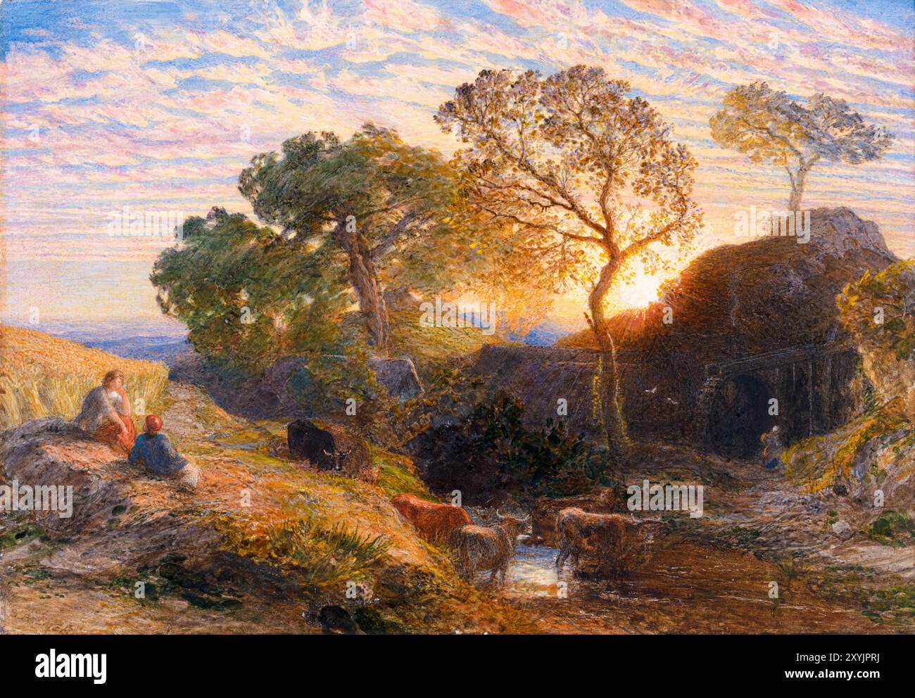 Romantic sunset painting 19th century hi-res stock photography and ...