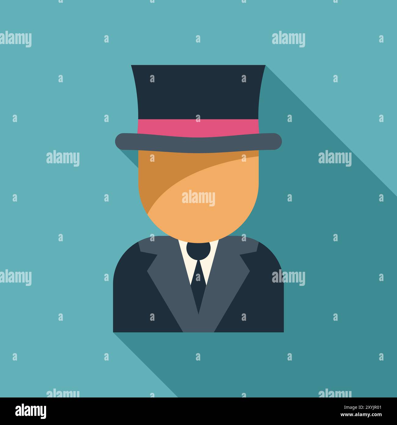 Magician character icon wearing a suit and top hat, perfect for ...