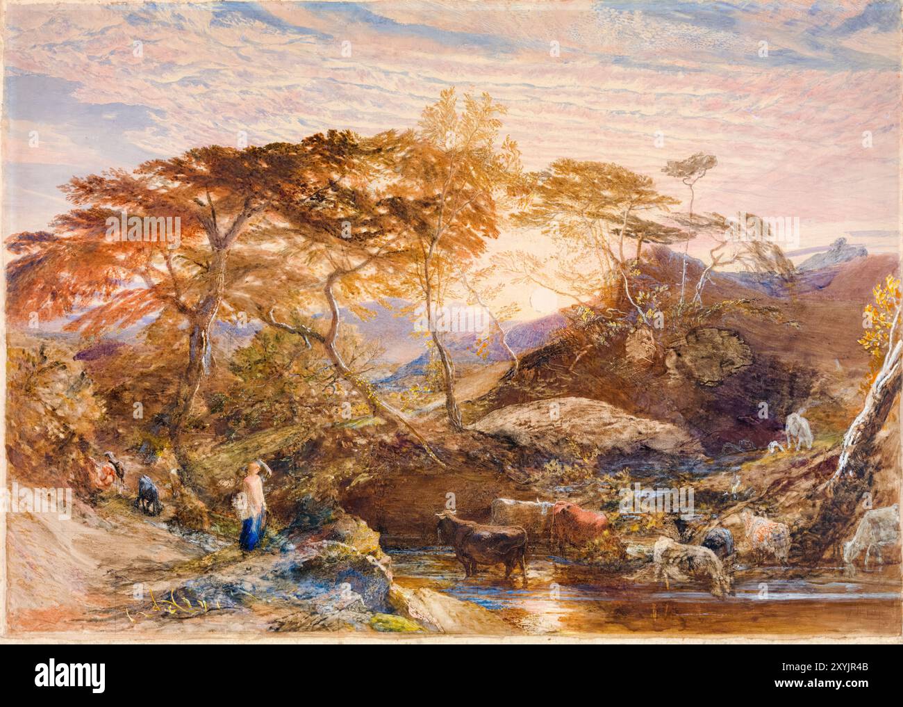 Samuel Palmer, Sabrina, landscape painting 1856 Stock Photo - Alamy Samuel Palmer, Sabrina, landscape painting 1856 Stock Photo - Alamy