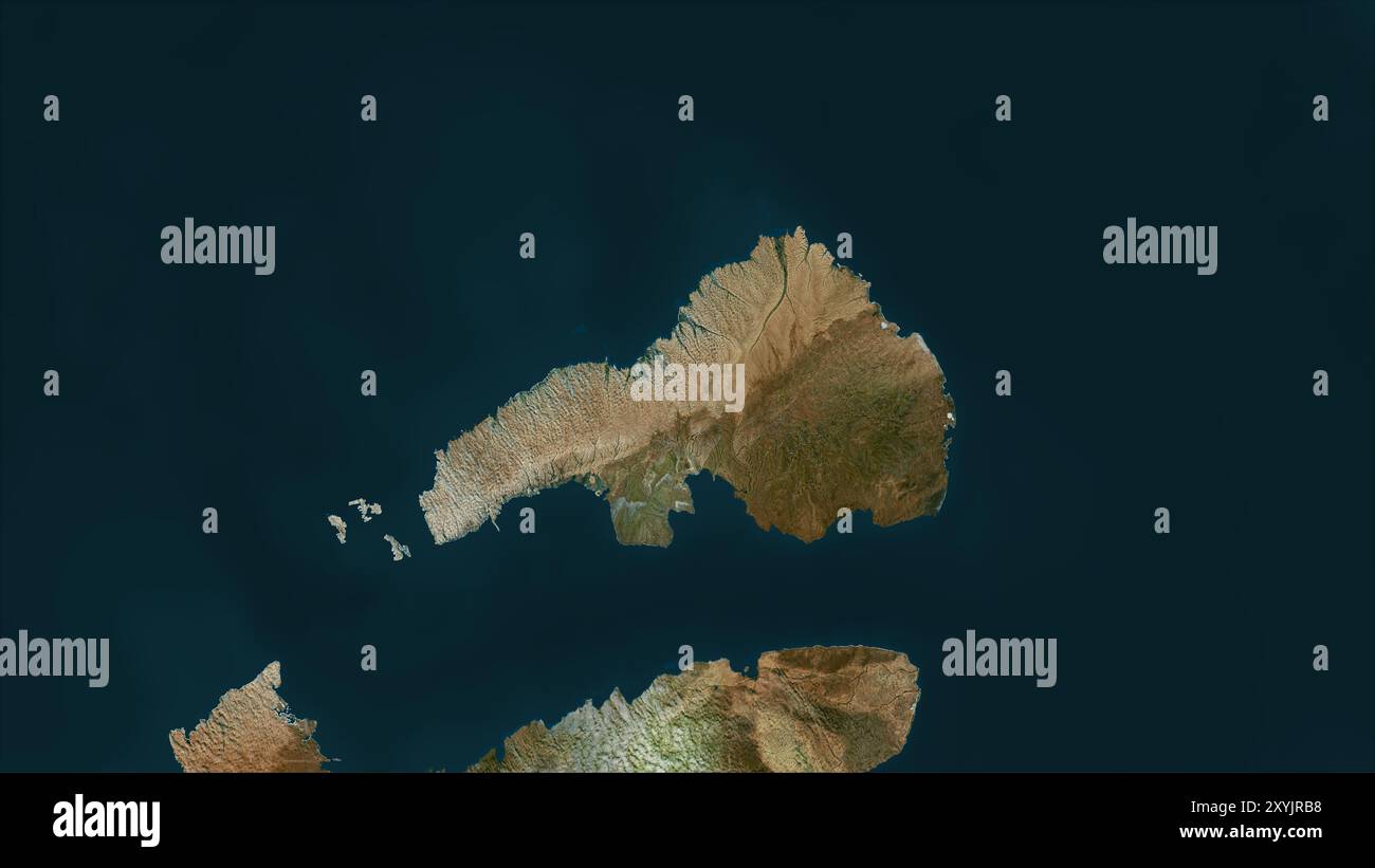 Borden Island in the Arctic Ocean on a satellite image taken in ...