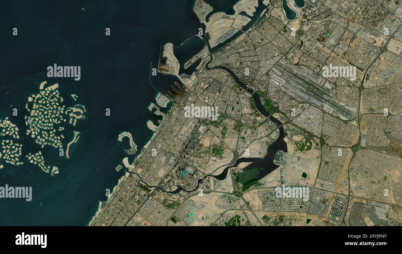 Satellite map of dubai hi-res stock photography and images - Alamy