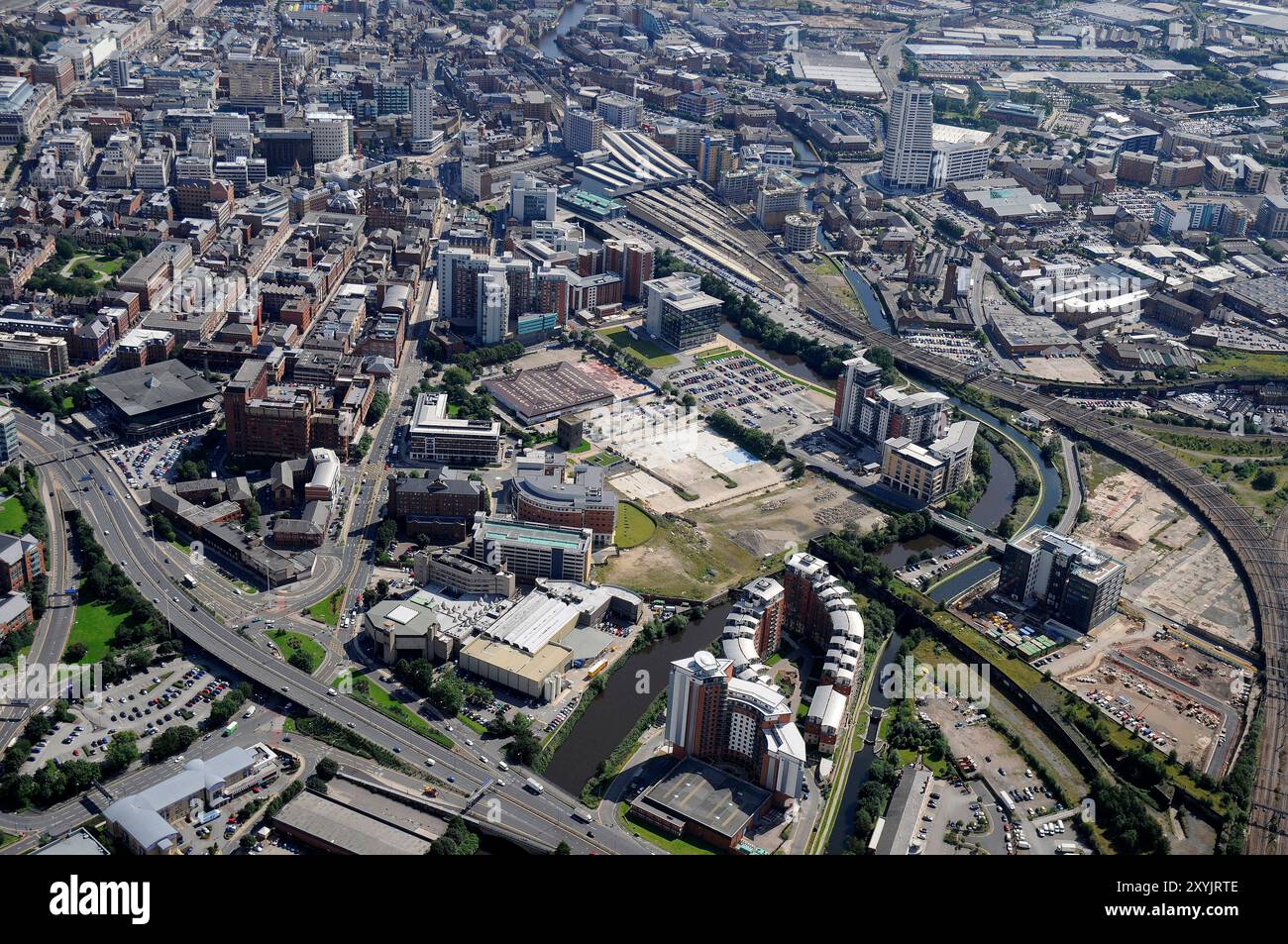 Drone view leeds city hi-res stock photography and images - Alamy