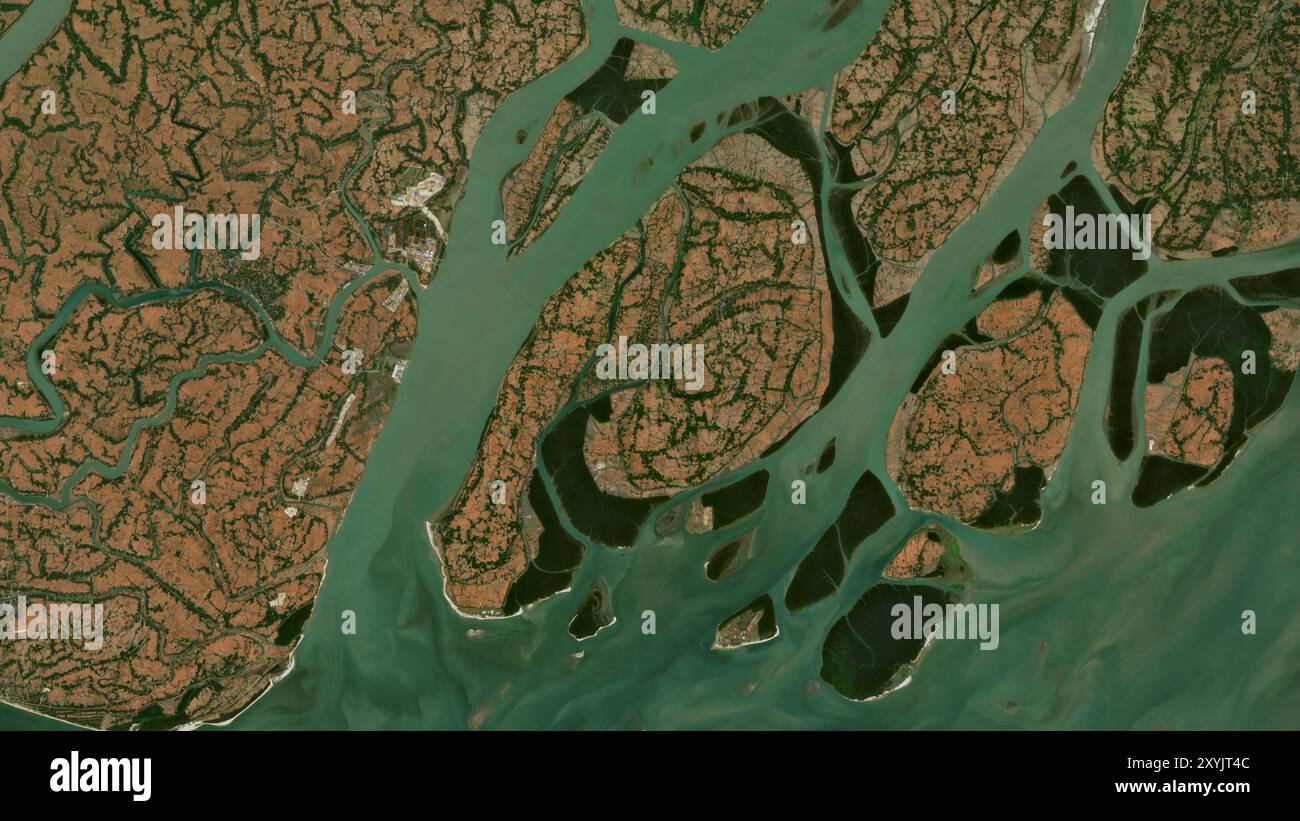 Bangladesh map satellite geography hi-res stock photography and images ...