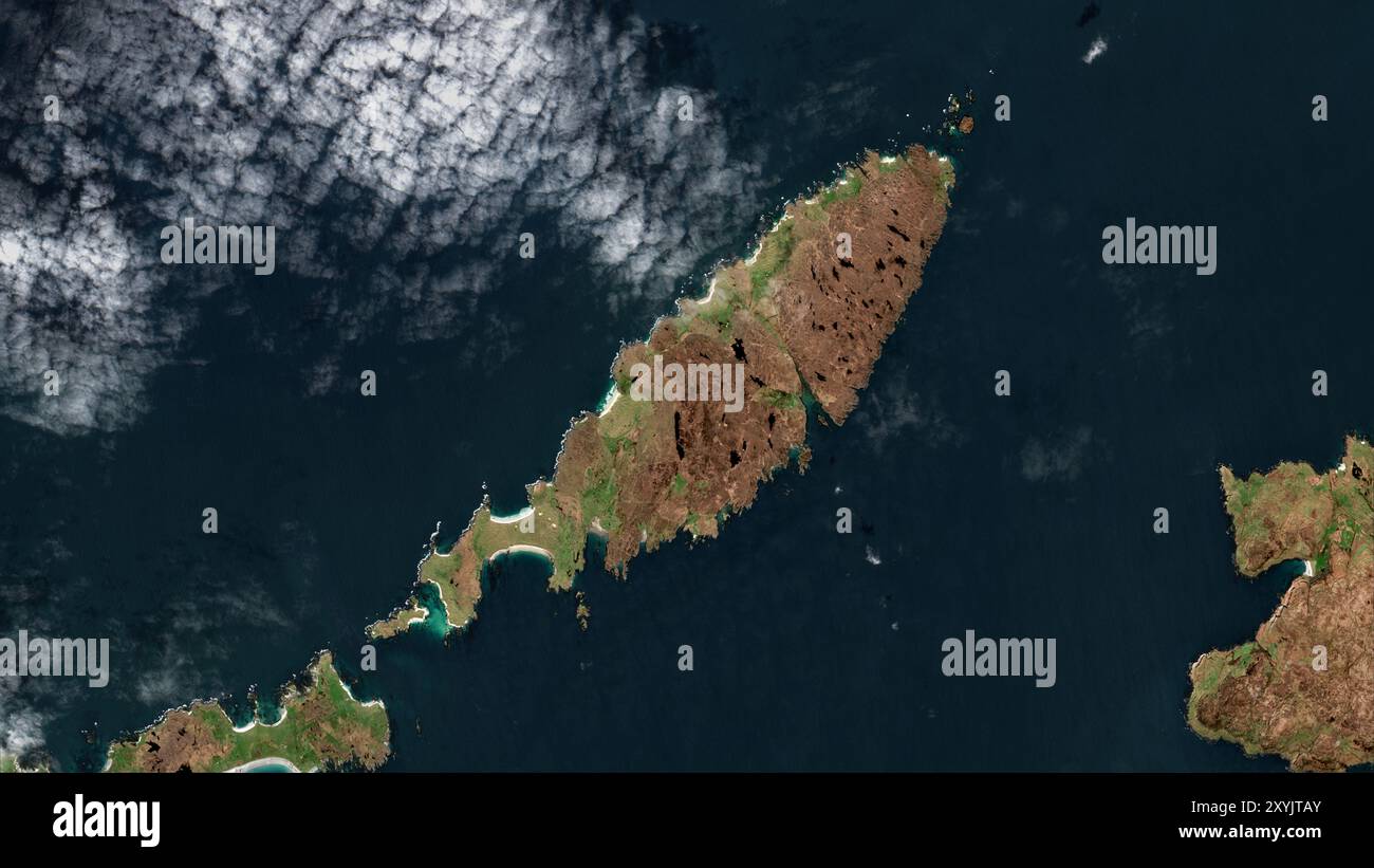 Coll Island in the Inner Seas off the West Coast of Scotland on a ...