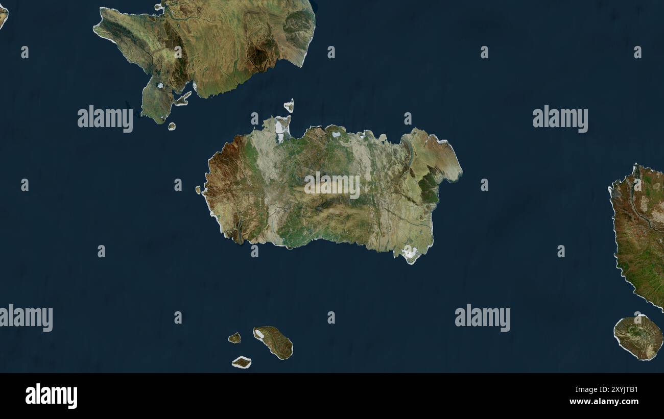 Cornwall Island in the The Northwestern Passages on a satellite image ...