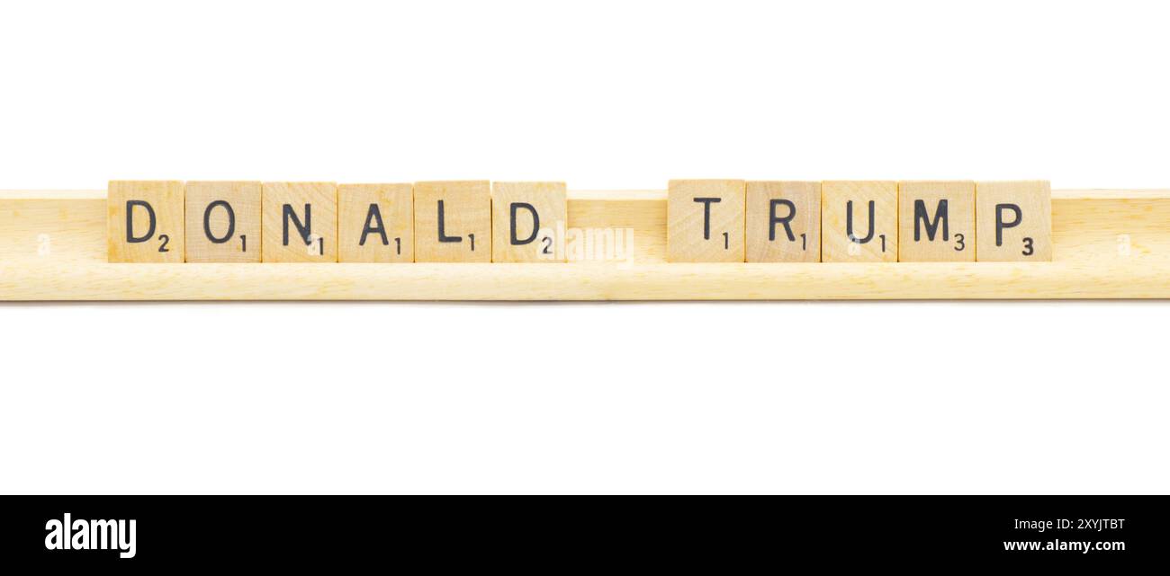 Miami, Florida 8-28-24 DONALD TRUMP made with square wooden tile ...