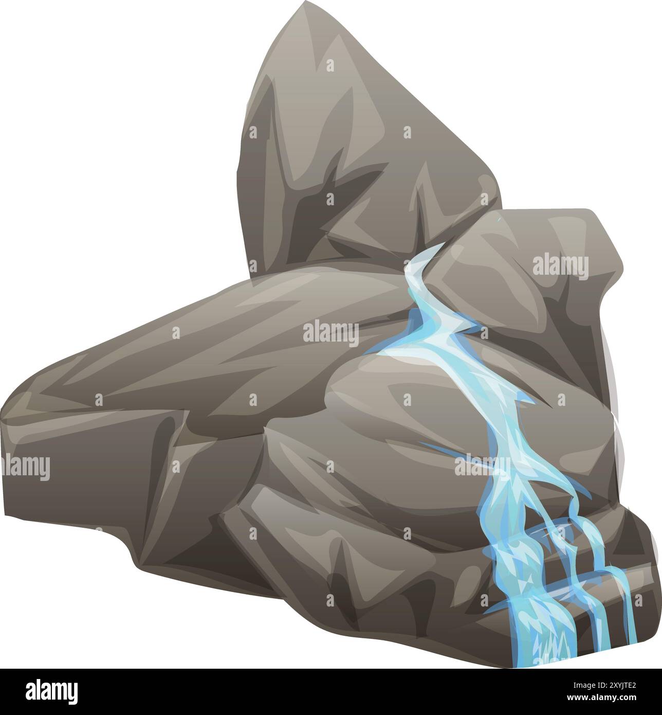 Small waterfall fresh water Cut Out Stock Images & Pictures - Alamy