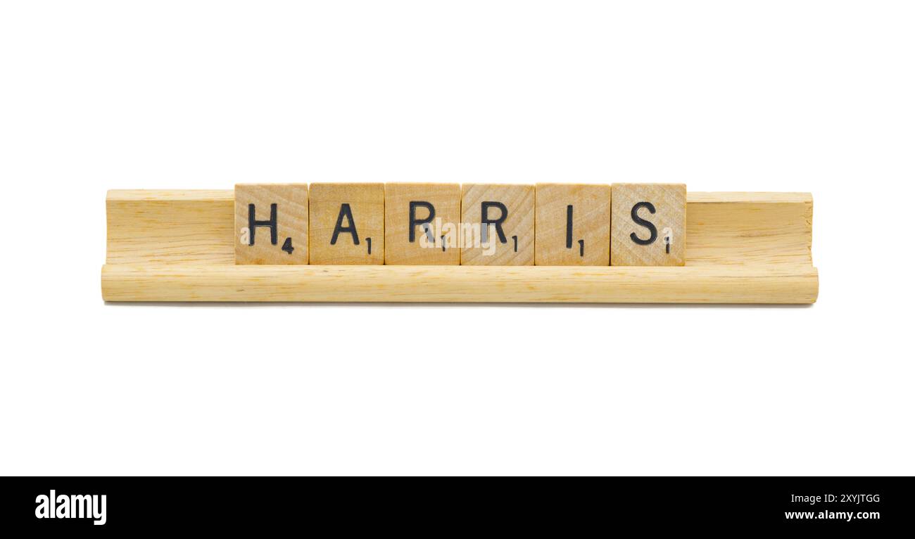 Miami, Florida 8-28-24 HARRIS made with square wooden tile English ...