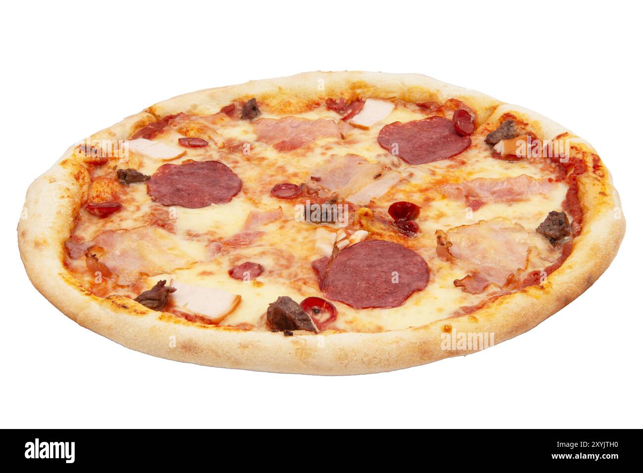 Delicious classic italian Pizza Pepperoni with sausages and cheese ...