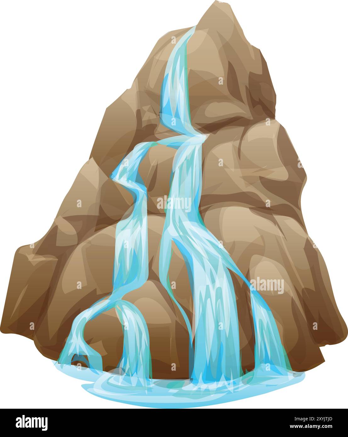 Cascading mountain stream rock Stock Vector Images - Alamy
