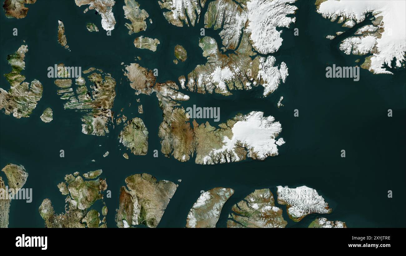 Canada map zoom border satellite hi-res stock photography and images - Alamy