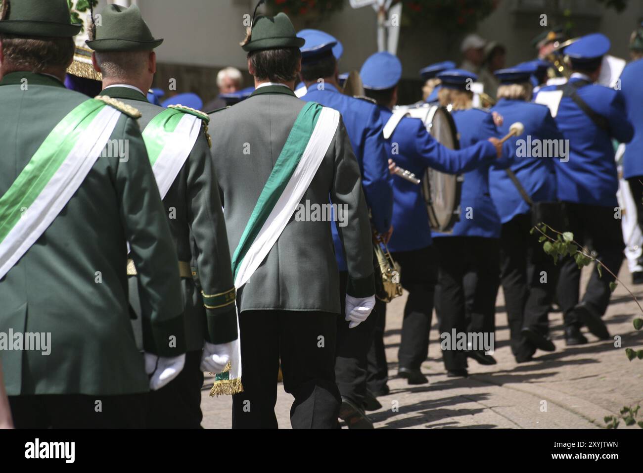 Parade during a shooting festival Stock Photo - Alamy