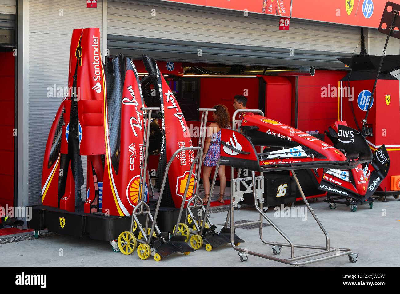 Scuderia Ferrari during the preparation day, Aug 29, of FFormula 1 ...