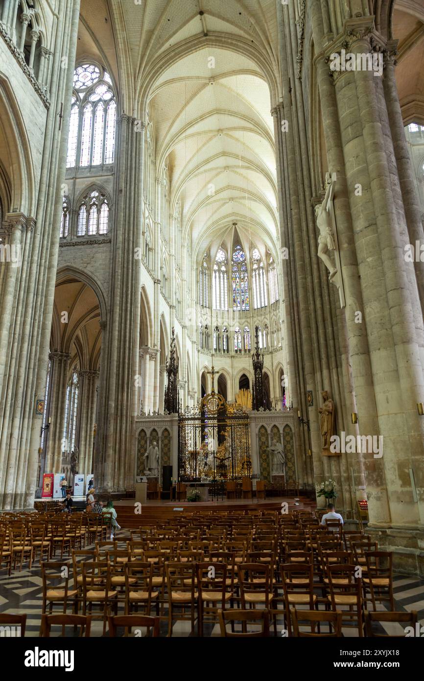 Interior view of Amiens Cathedral, Amiens, Hauts-de-France, France ...