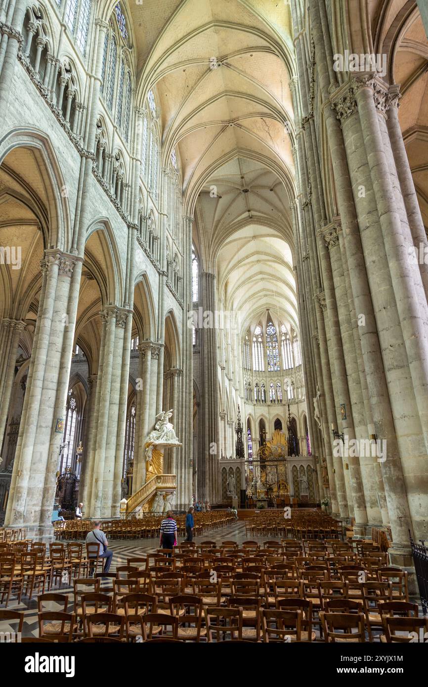 Interior view of Amiens Cathedral, Amiens, Hauts-de-France, France ...