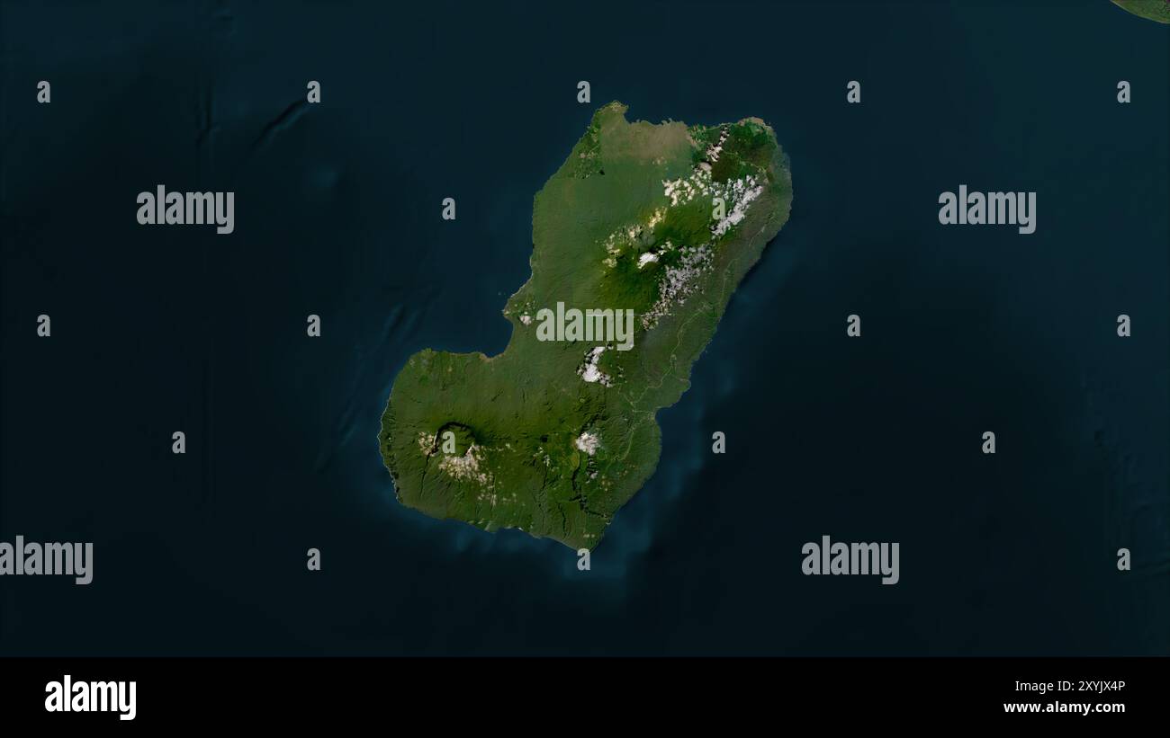 Fernando Poo Island in the Gulf of Guinea on a satellite image taken in ...