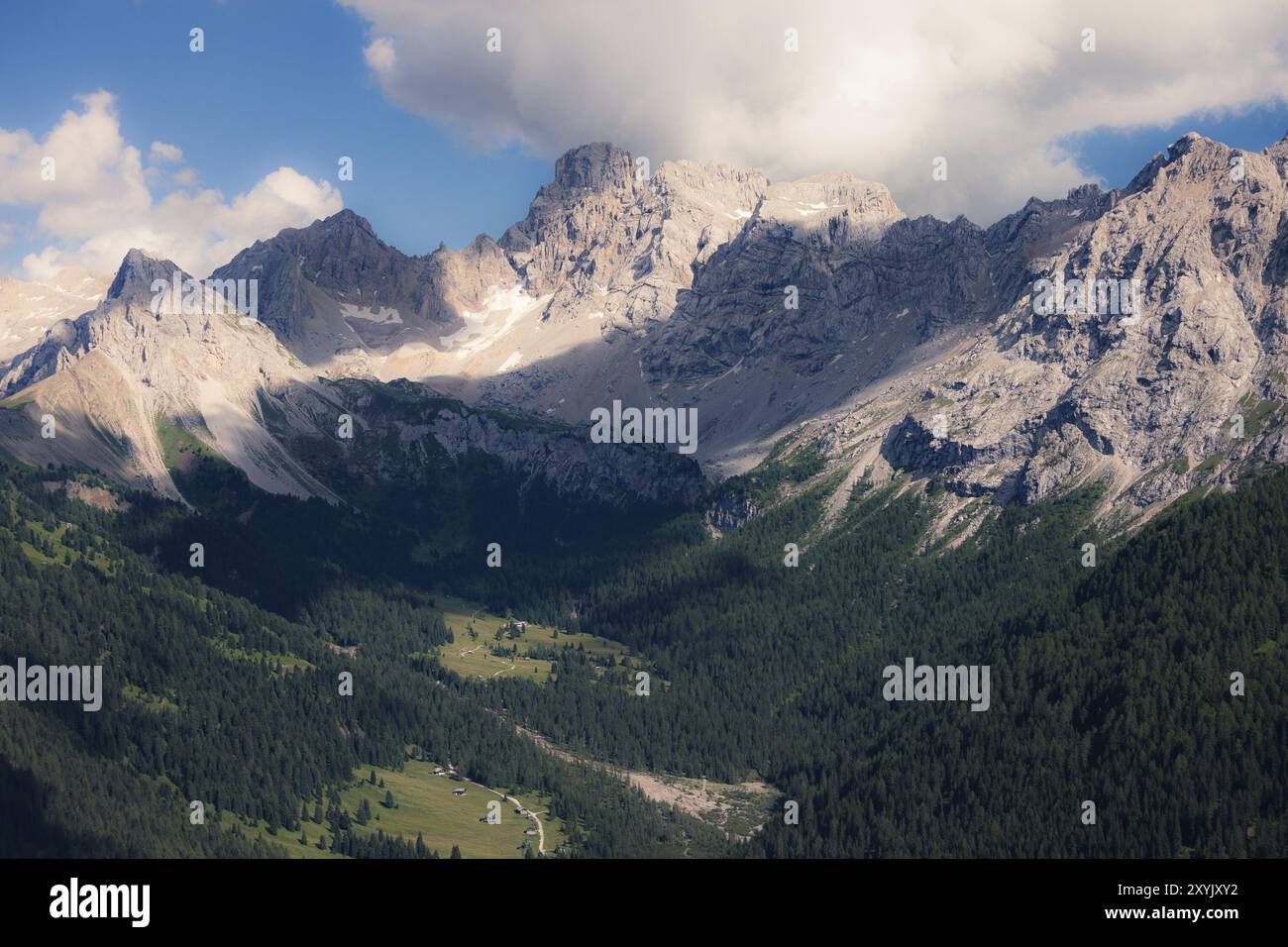 Alpine mountains landscape, Italian Dolomites Stock Photo - Alamy