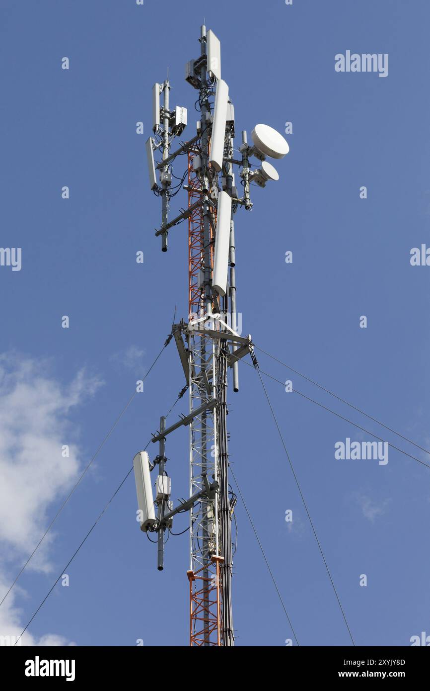 Mobile phone communication repeater antenna tower Stock Photo - Alamy