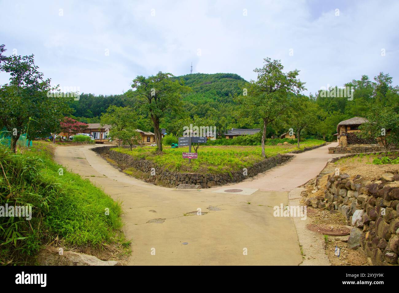 Goseong County, South Korea - July 28th, 2024: Diverging pathways ...