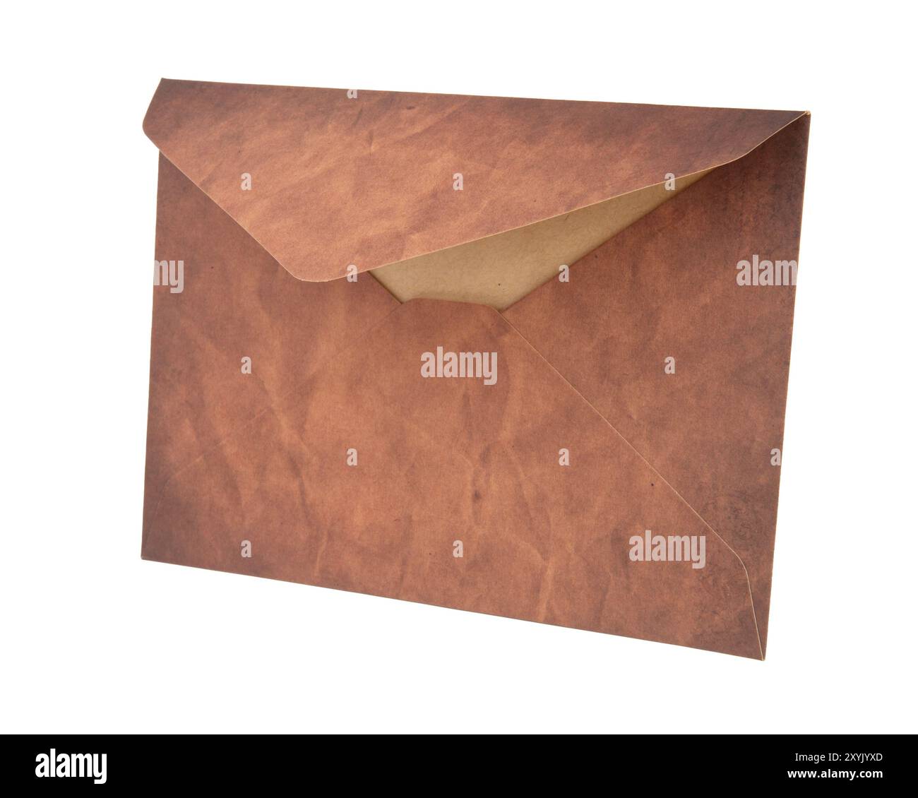 Craft brown paper envelope for mail isolated on the white background ...