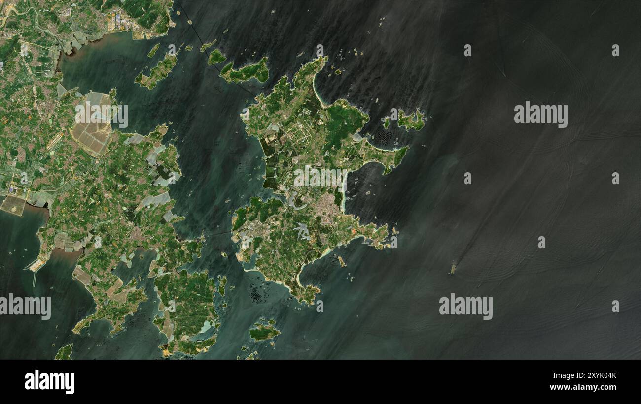 Haitan Island in the South China Sea on a satellite image taken in June 21, 2024 Stock Photo - Alamy