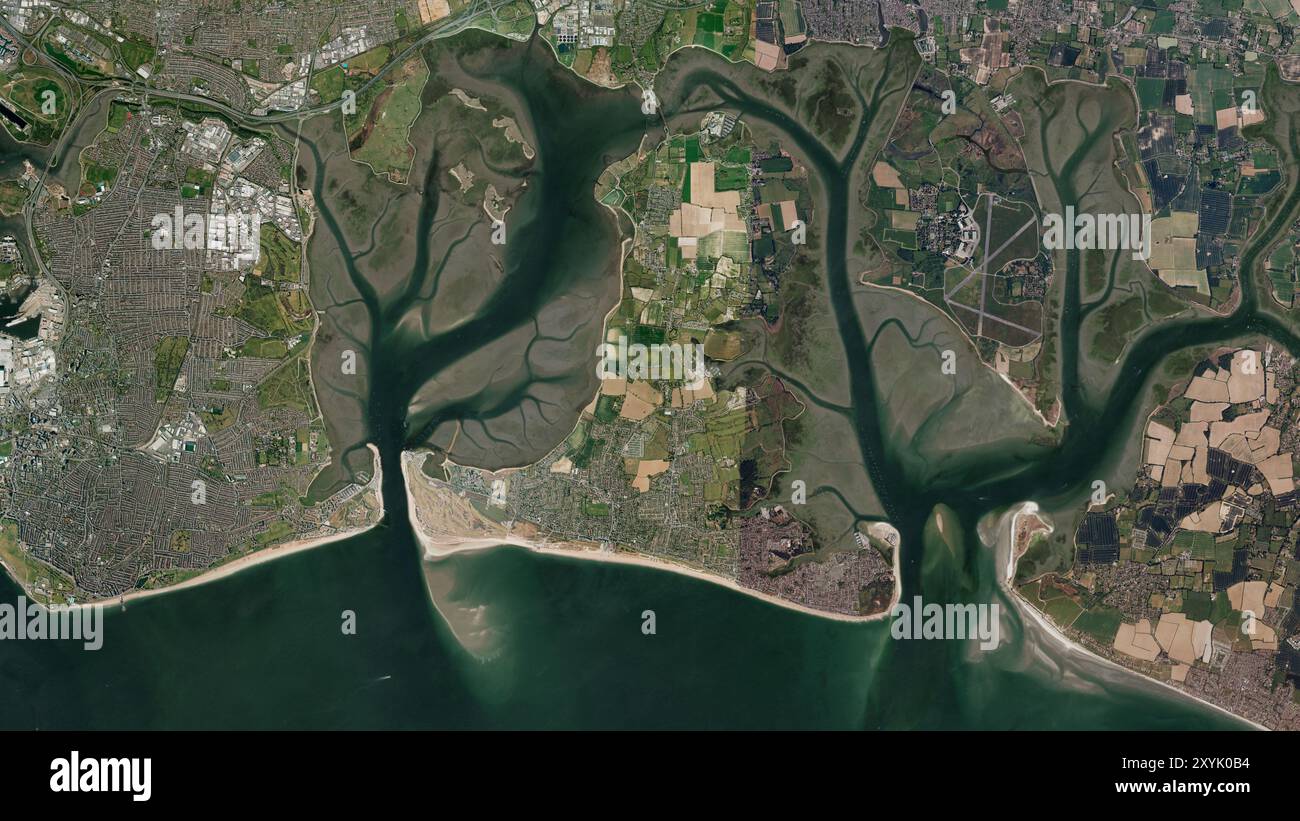 English channel satellite map hi-res stock photography and images - Alamy