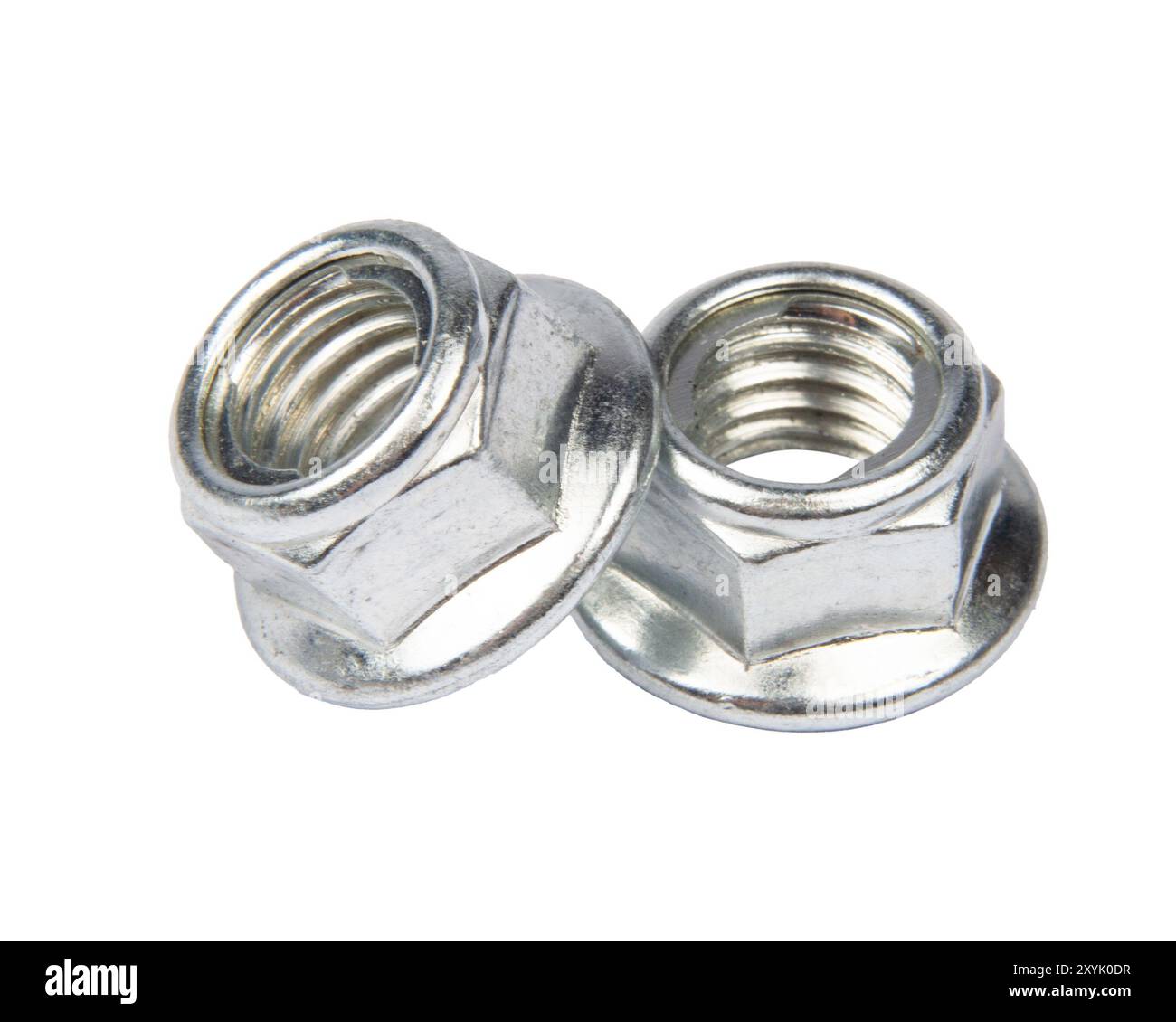 metal nut isolated on white background Stock Photo - Alamy