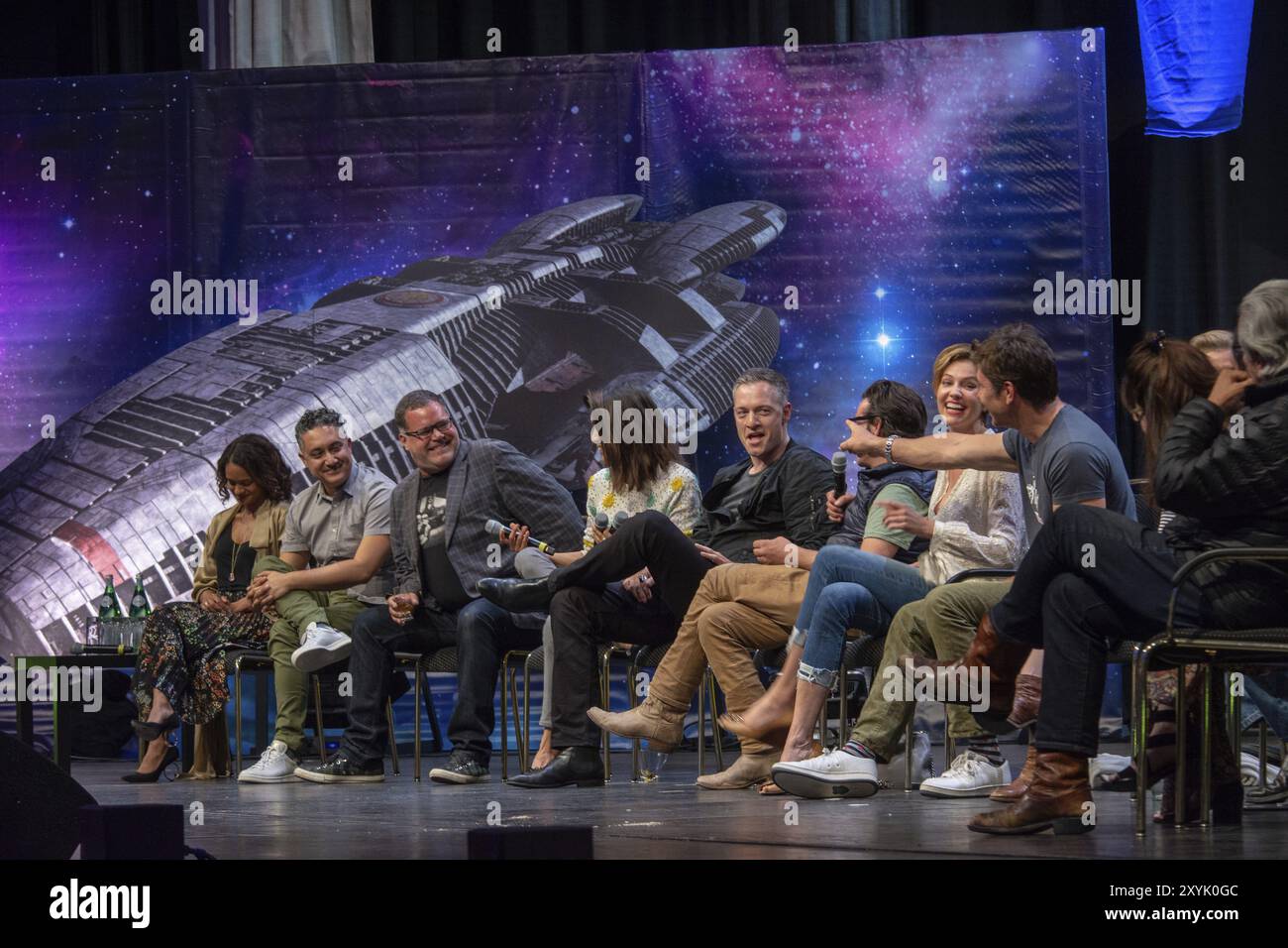 BONN, GERMANY, MAY 19th 2018: Kandyse McClure, Aaron Douglas, Grace ...