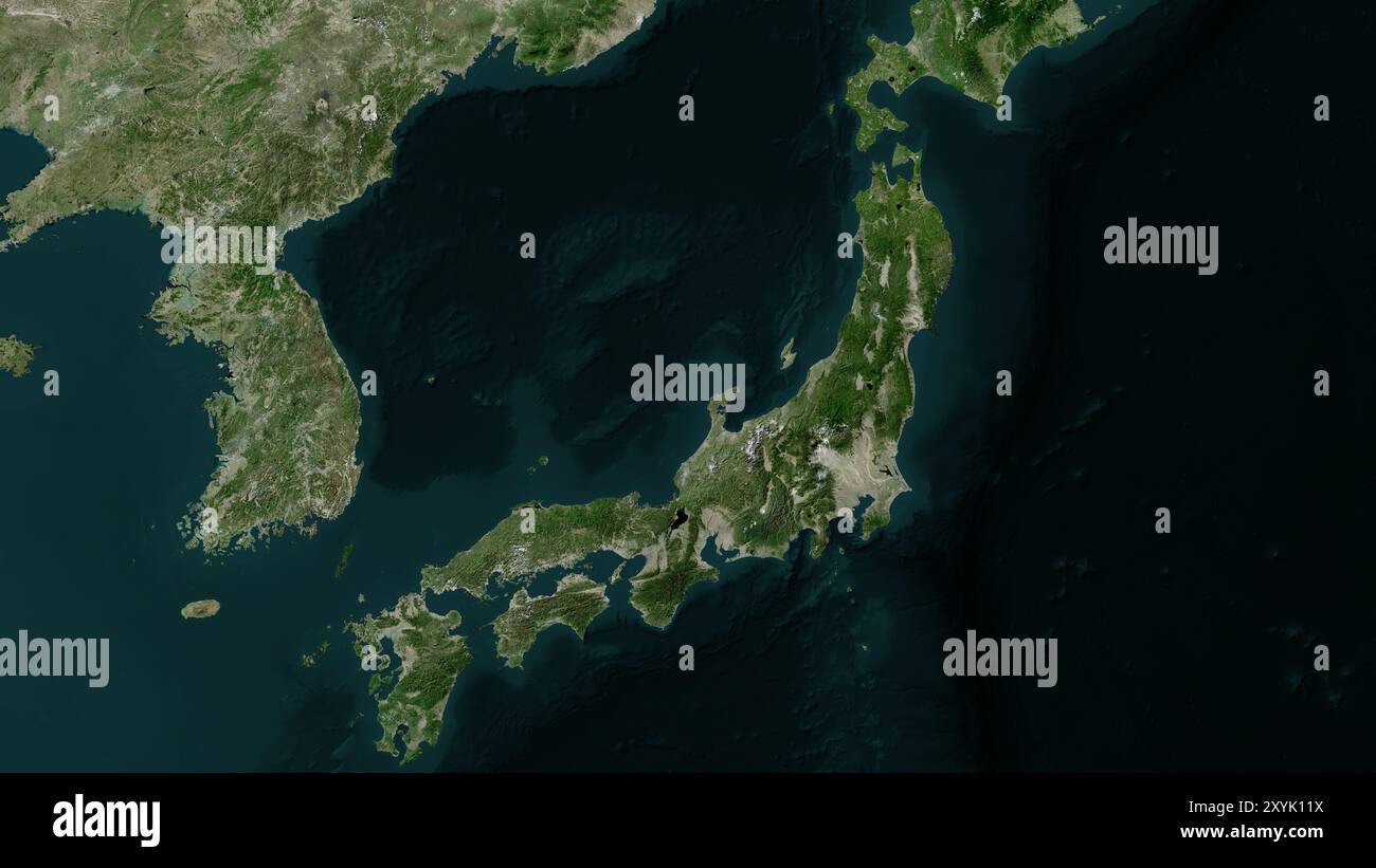 Honshu Island in the Japan Sea on a satellite image taken in November 10, 2017 Stock Photo - Alamy