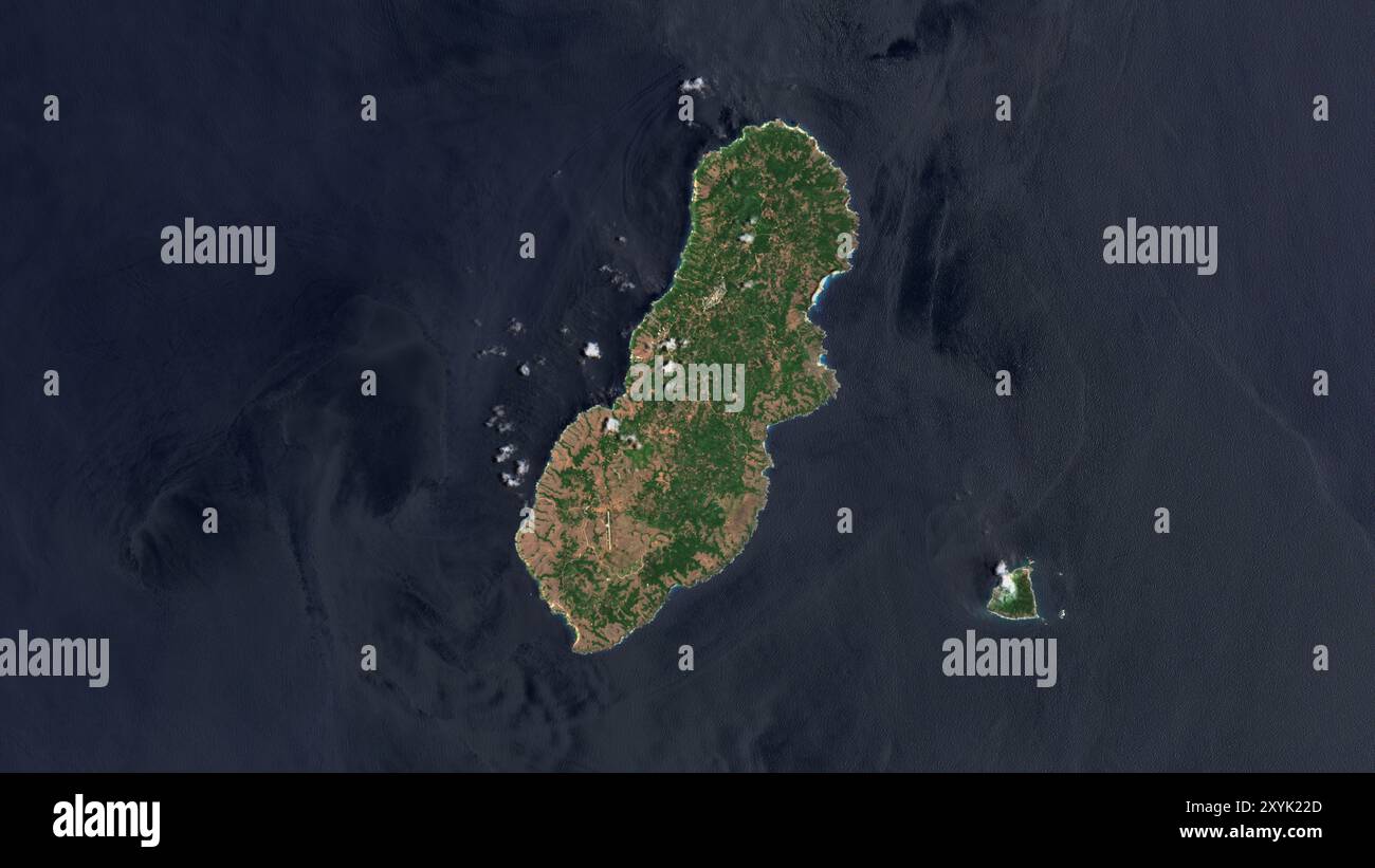 Itbayat Island in the South China Sea on a satellite image taken in May ...