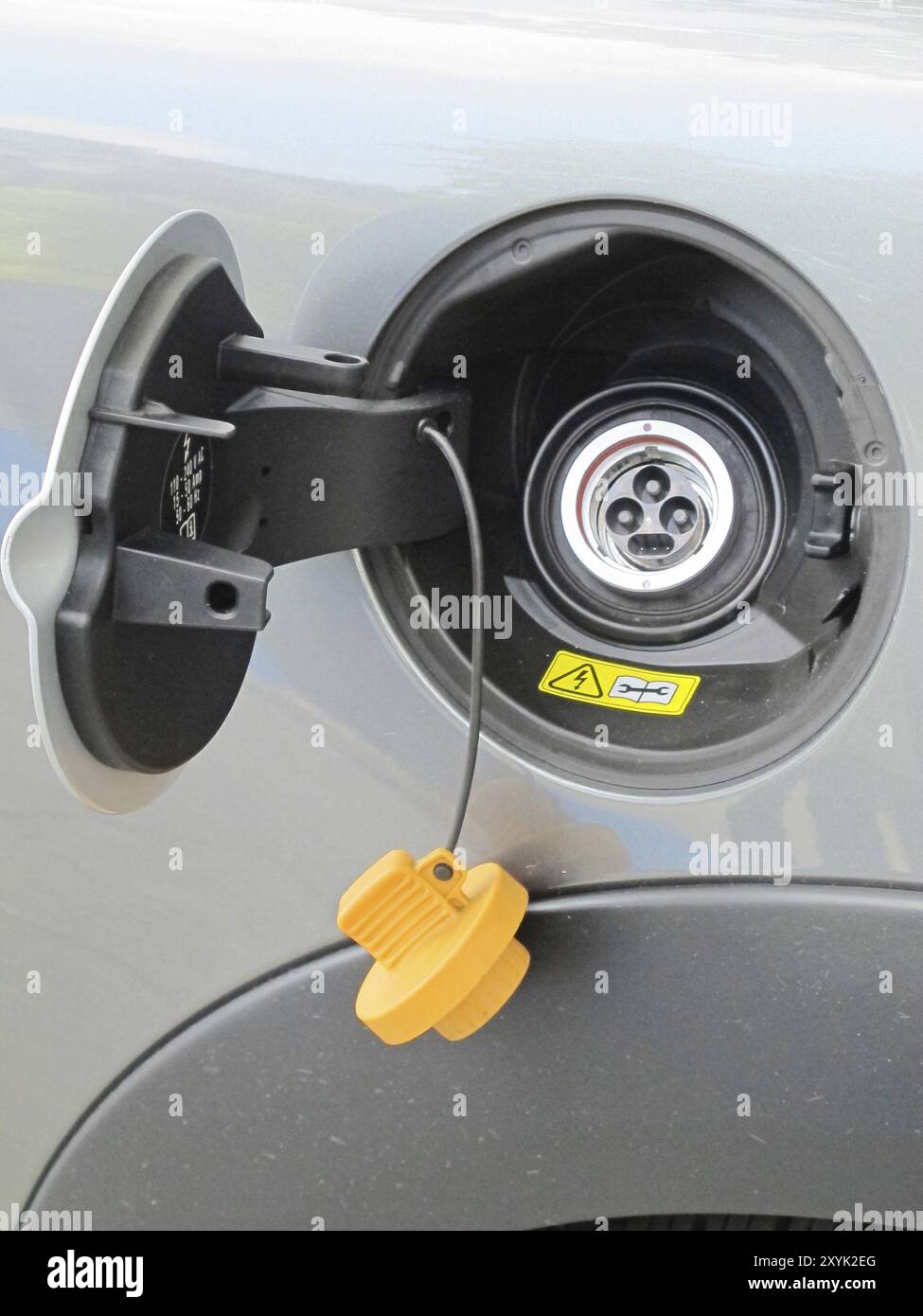 Socket of an electric car ready for charging Stock Photo - Alamy