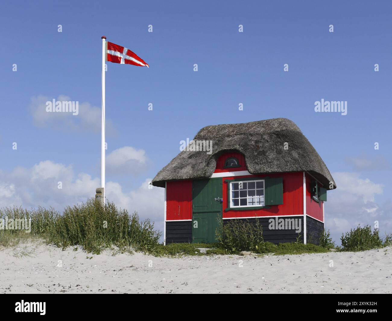 Small beach hut in Marstal on the Danish island of AEro Stock Photo - Alamy